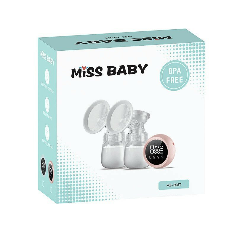 MissBaby Двусторонний Умный Электрический Молокоотсос Полностью Автоматический Большой Всасывающий Многофункциональный Молокоотсос Массаж Постнатальное Сцеживание Молока