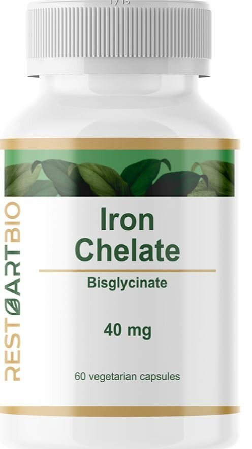 Restartbio, Железо (бисглицинат), капсулы, 60 шт.