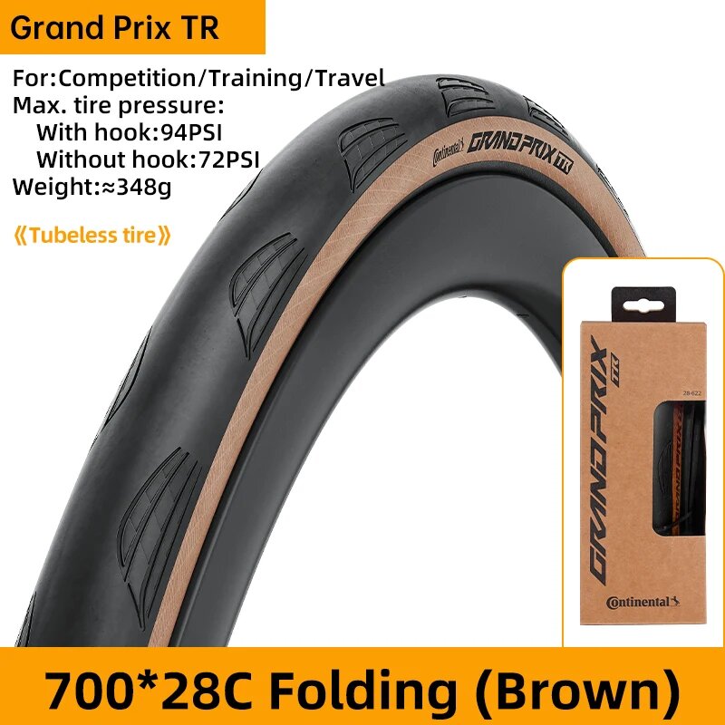Continental Grand Prix TR 700x28 Tubeless Brown
