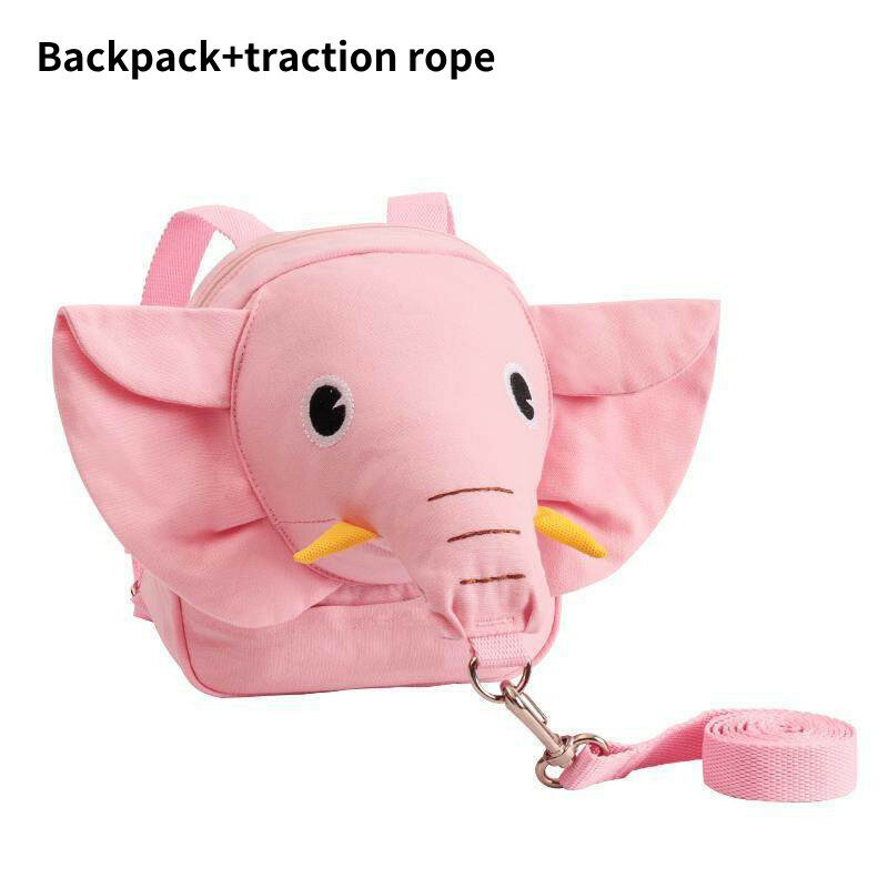 Очаровательный детский рюкзак-слон с антиутратным ремнем безопасности и удлиненным поводком, глубокий синий и желтый, розовый
