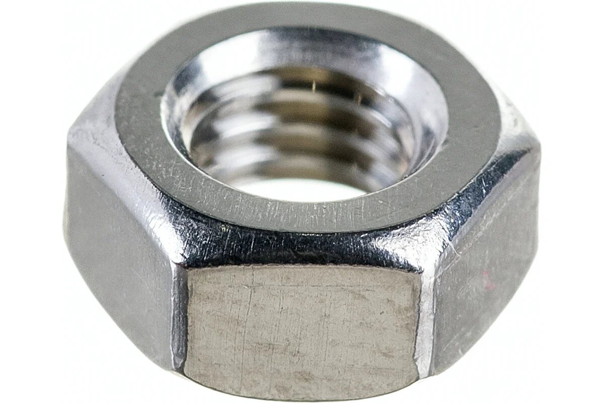 Гайка DIN934 шестигранная Gigant А2 M6 10шт нержавеющая сталь, размер под ключ 10 мм, класс прочности 4.8