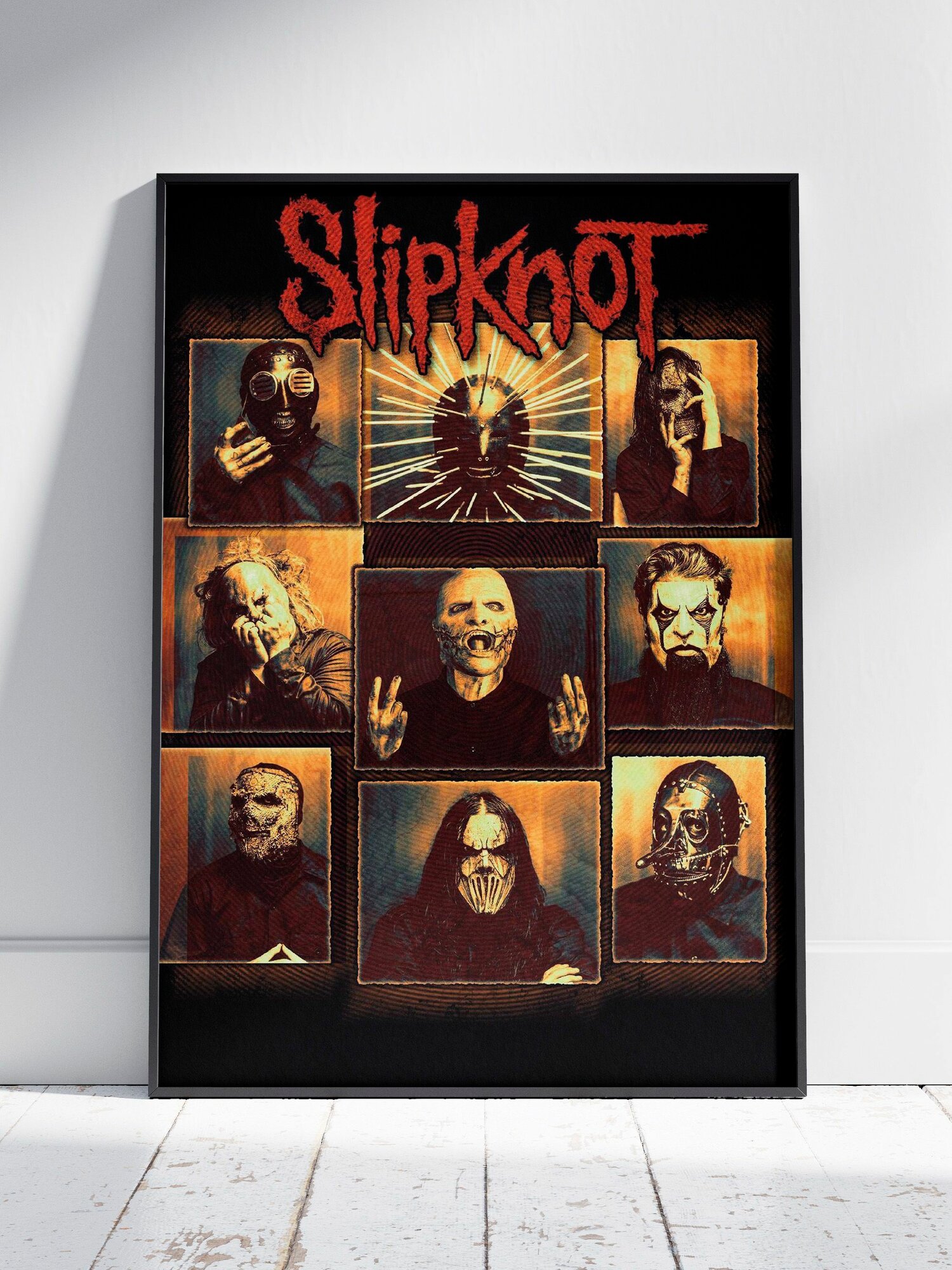 Плакат на стену для интерьера Слипкнот (Slipknot 2) - Постер по музыке и артисту формата A4 (21x30 см)