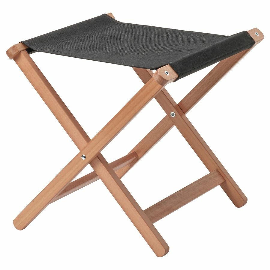 Складной стул IKEA SOLUPPGANG, цвет черный/бежевый, 43х40 см 706.213.03