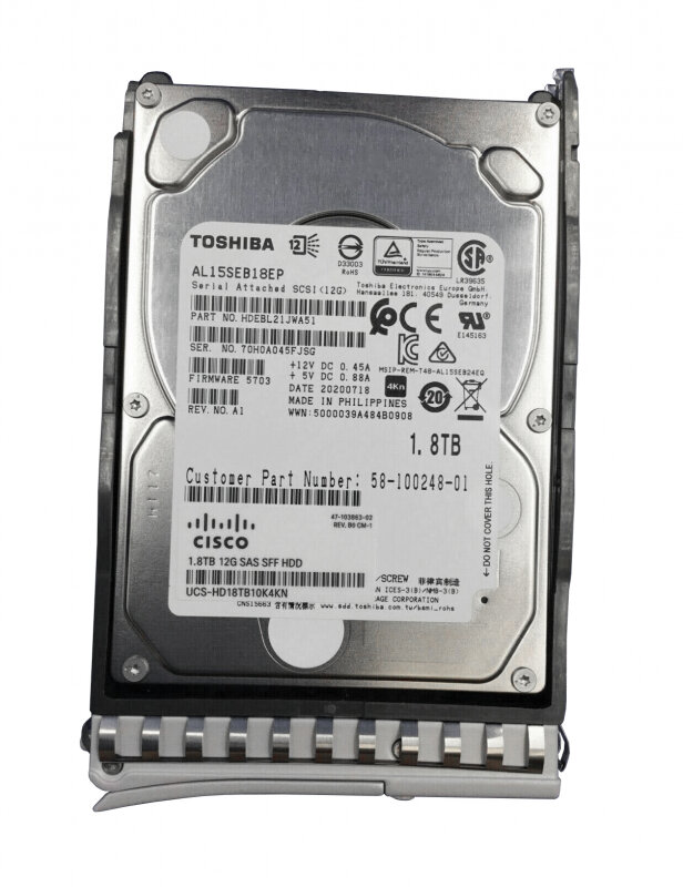 Жесткий Диск Cisco HDEBL21JWA51 1.8Tb 10500 SAS 2,5" HDD