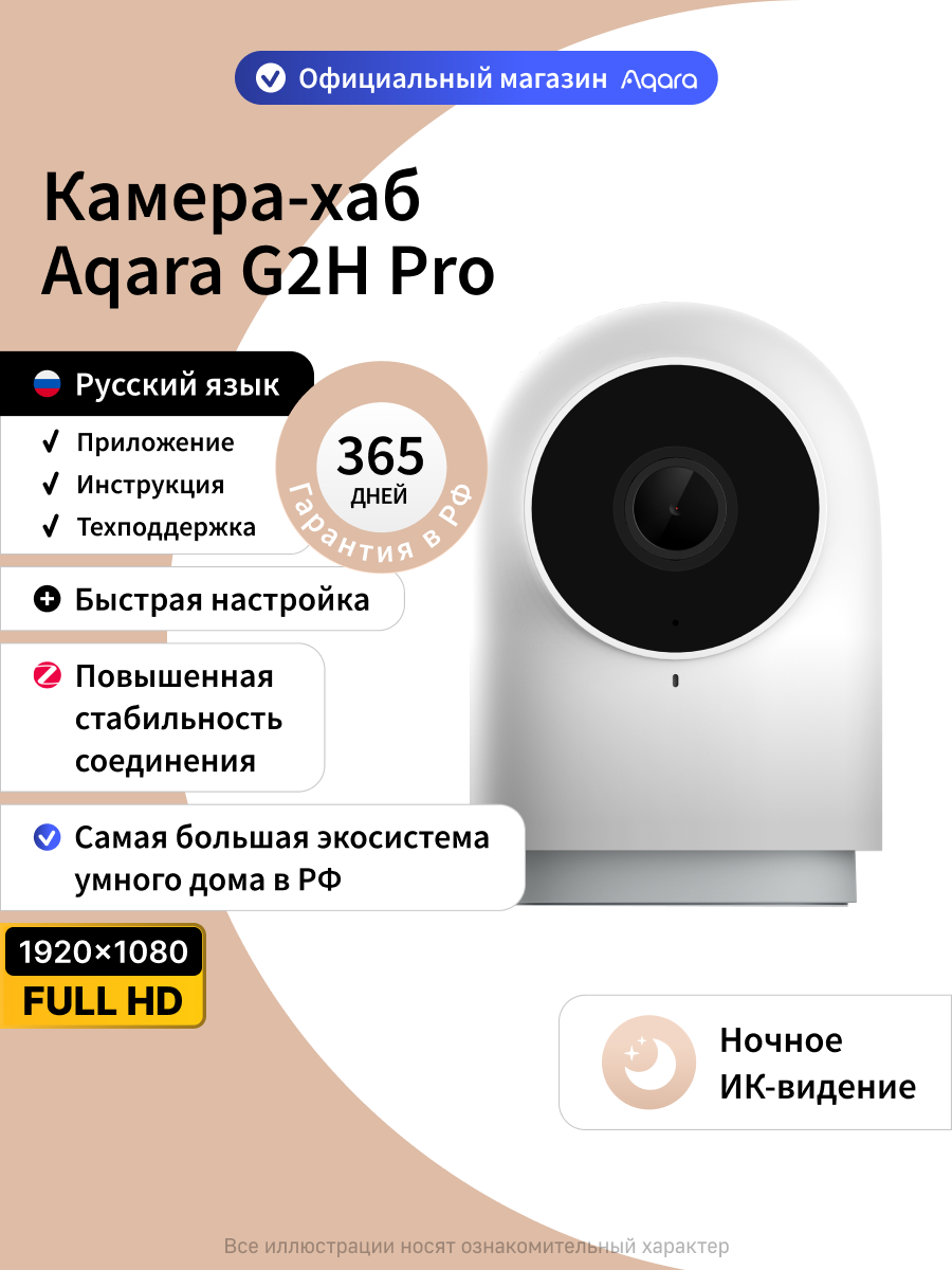 Умная камера и центр умного дома (хаб) Aqara G2H Pro CH-C01, угол обзора 146°