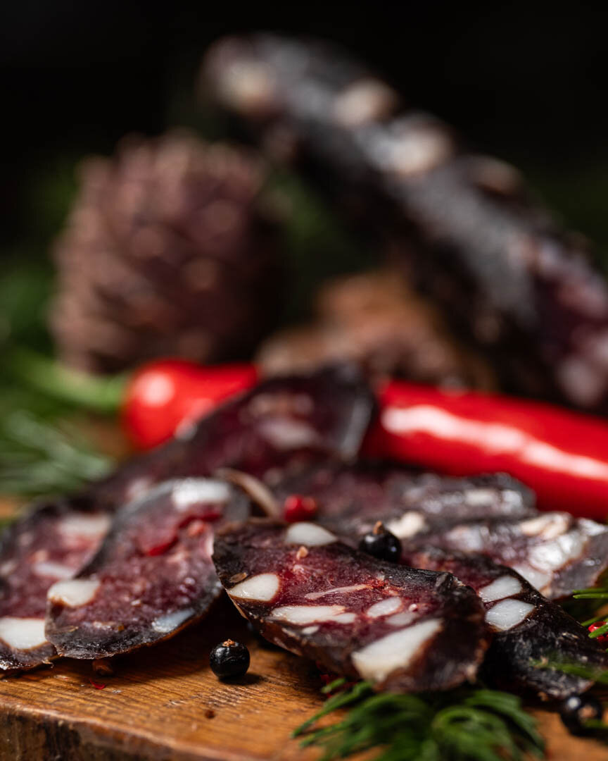 Колбаса из мяса кабана 100г, Гастроном "Экспедиция", сырокопченая, 100% натурально