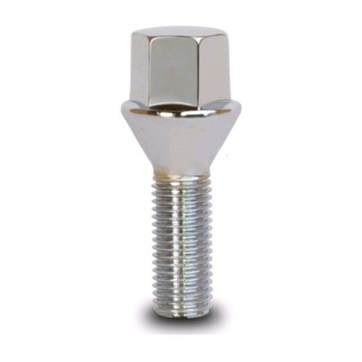 Болт колеса М14 х 1,5 L=28мм хром***********************