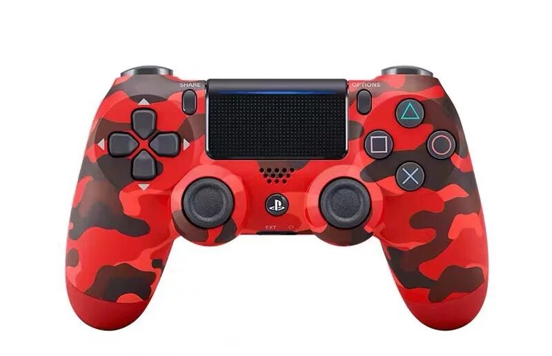 Красный камуфляж PS4 Pro беспроводной Bluetooth игровой контроллер для ПК и мобильных устройств, совместимый с Steam,