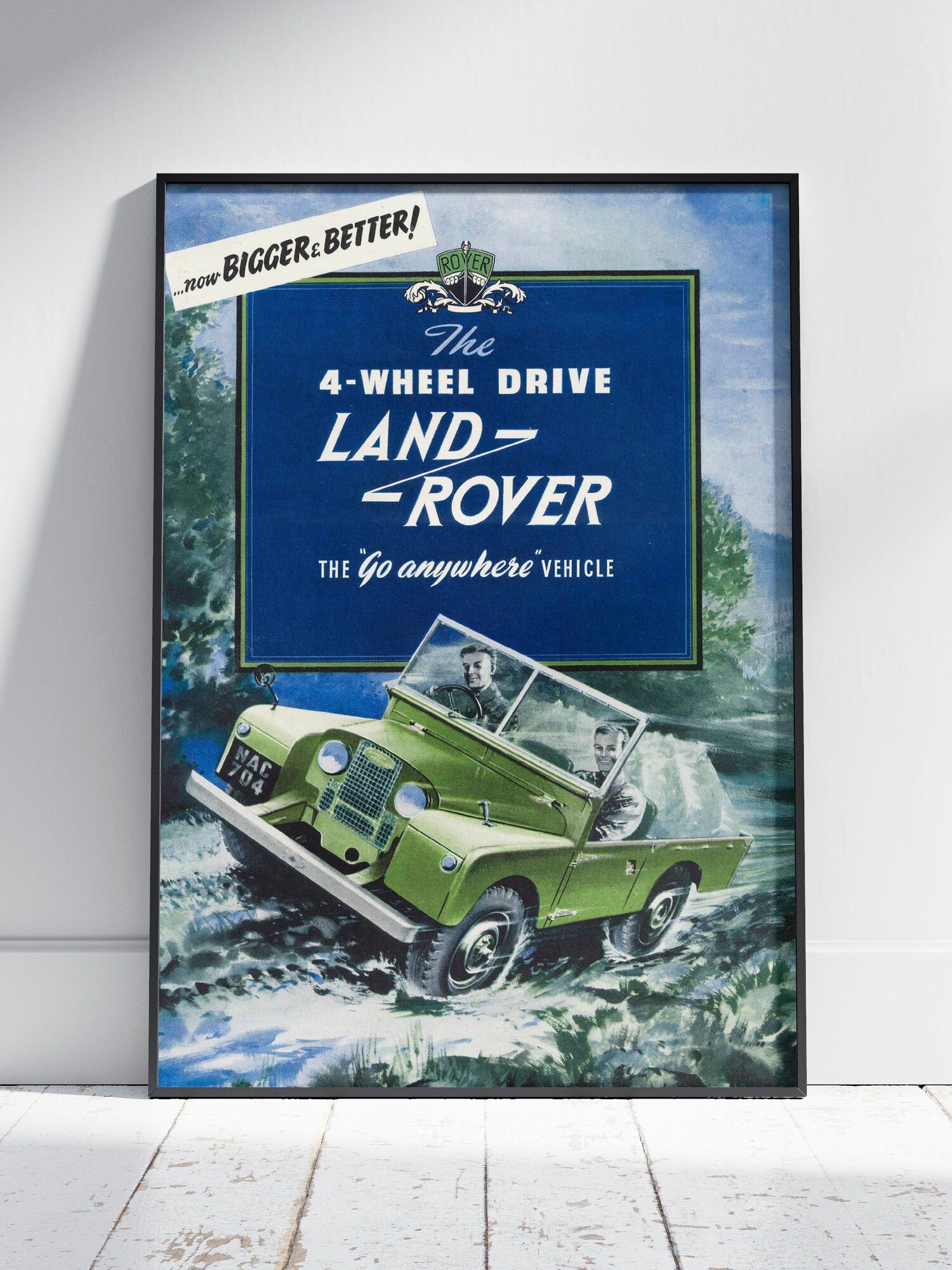 Плакат на стену для интерьера Марки Машин (Ленд Ровер - Land Rover 1) - Постер по автопроизводителям формата A4 (21x30 см)