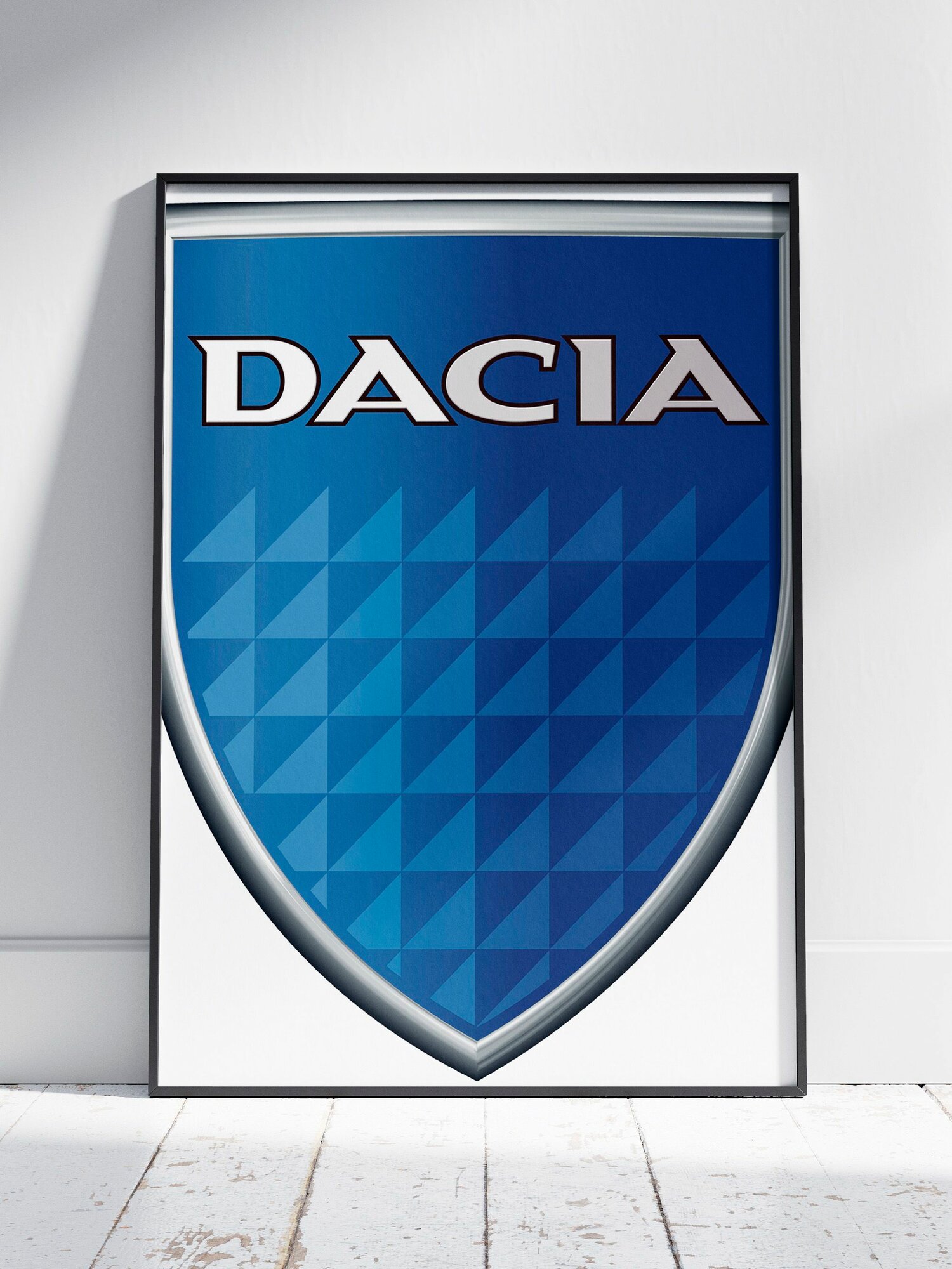 Плакат на стену для интерьера Марки Машин (Дачия - Dacia) - Постер по автопроизводителям формата A4 (21x30 см)