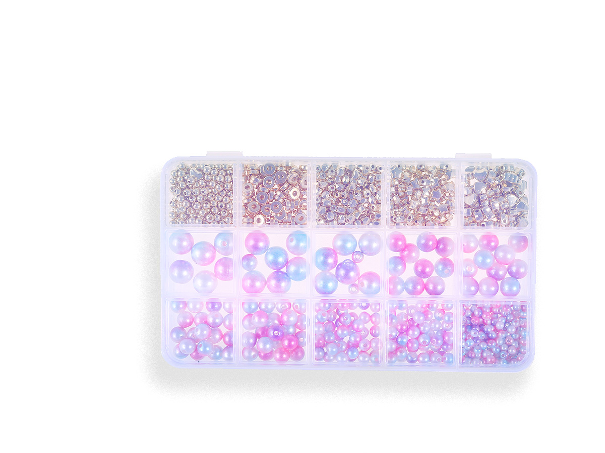 Набор бусин перламутровые позолоченные 4/6/8/10/12мм №8 MAZARI M-20218 шт