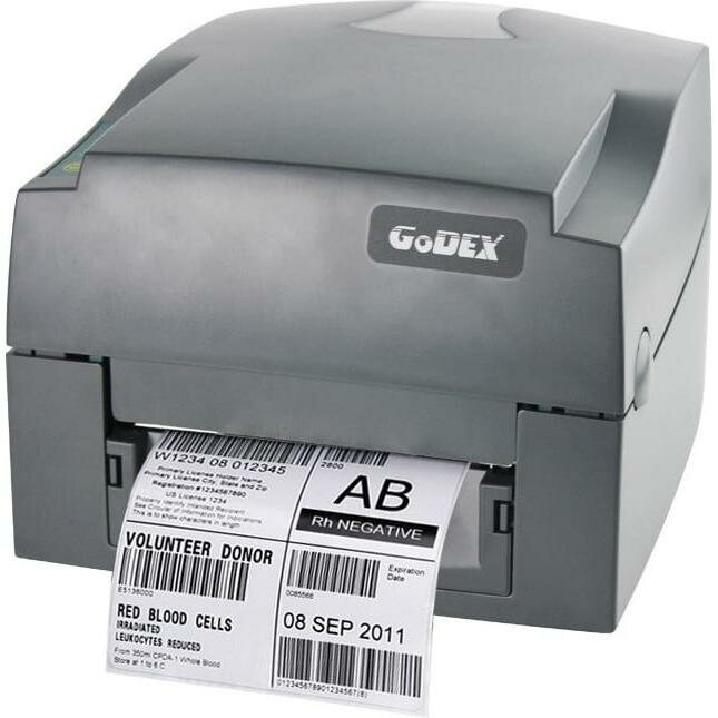 Принтер термотрансферный Godex G530UES (4, 300 dpi, 4 ips, дюймовая втулка, USB, RS-232, Ethernet)