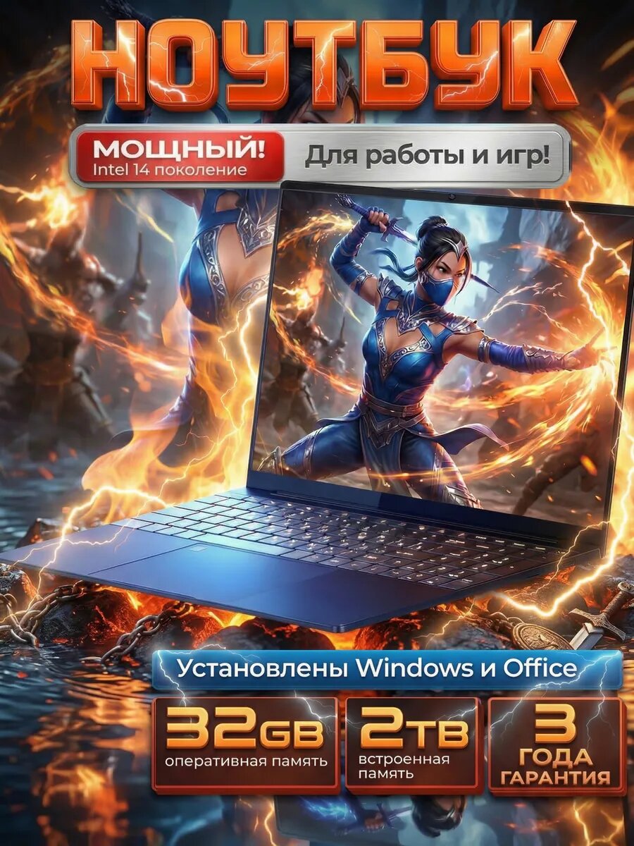 Ноутбук HiGH TECH PREMIUM N-Series RAM 32GB / SSD 2048 GB