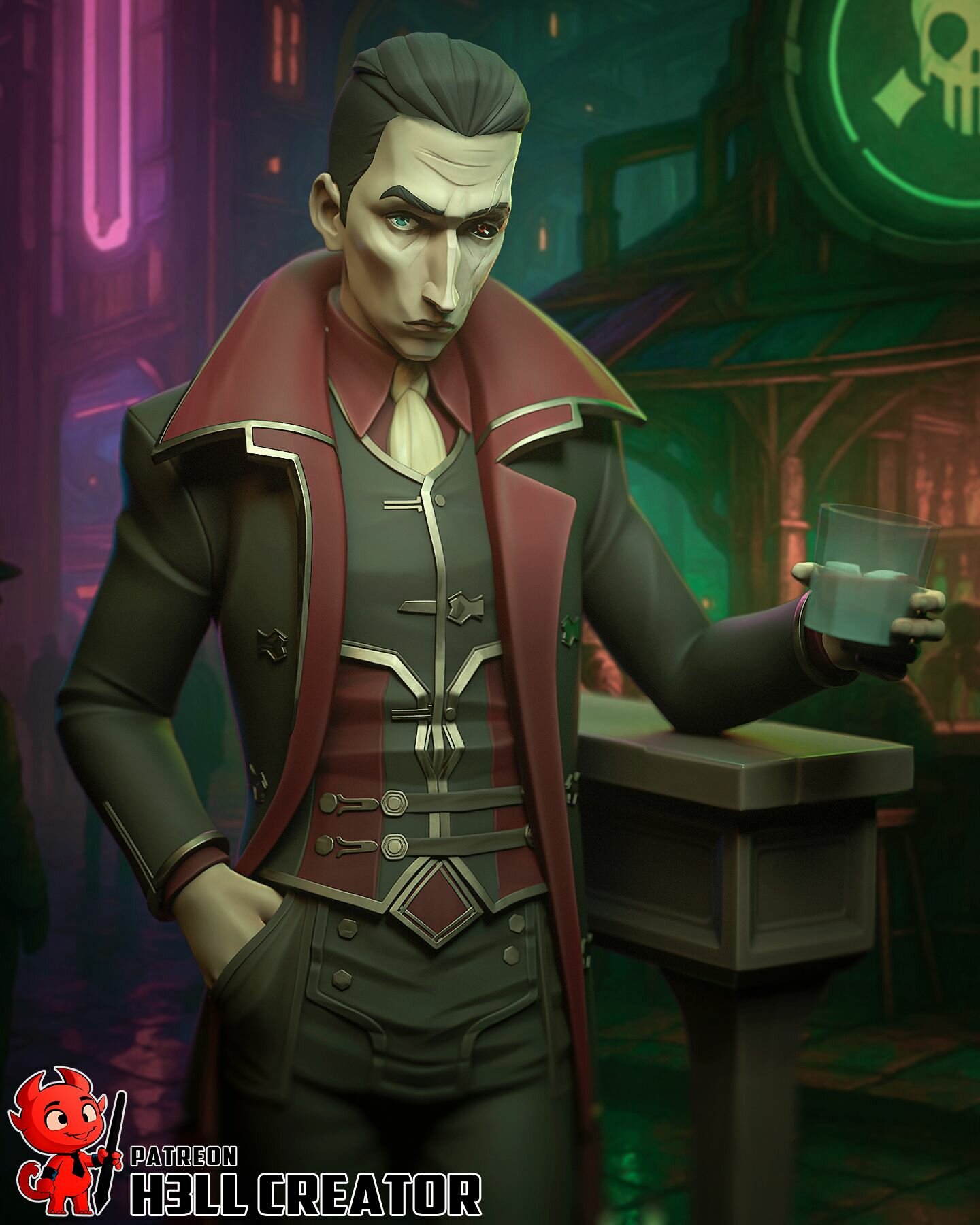 Сборная модель Antagonist with whiskey (Arcane), 156мм, 1/12 для покраски