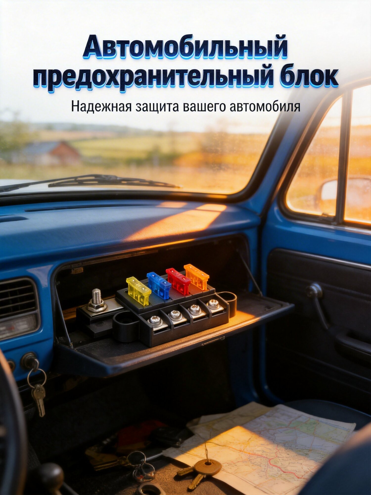Блок предохранителей 4-контактный, 4-контура для автомобилей и лодок 12-32 В, компактная защита электрических цепей