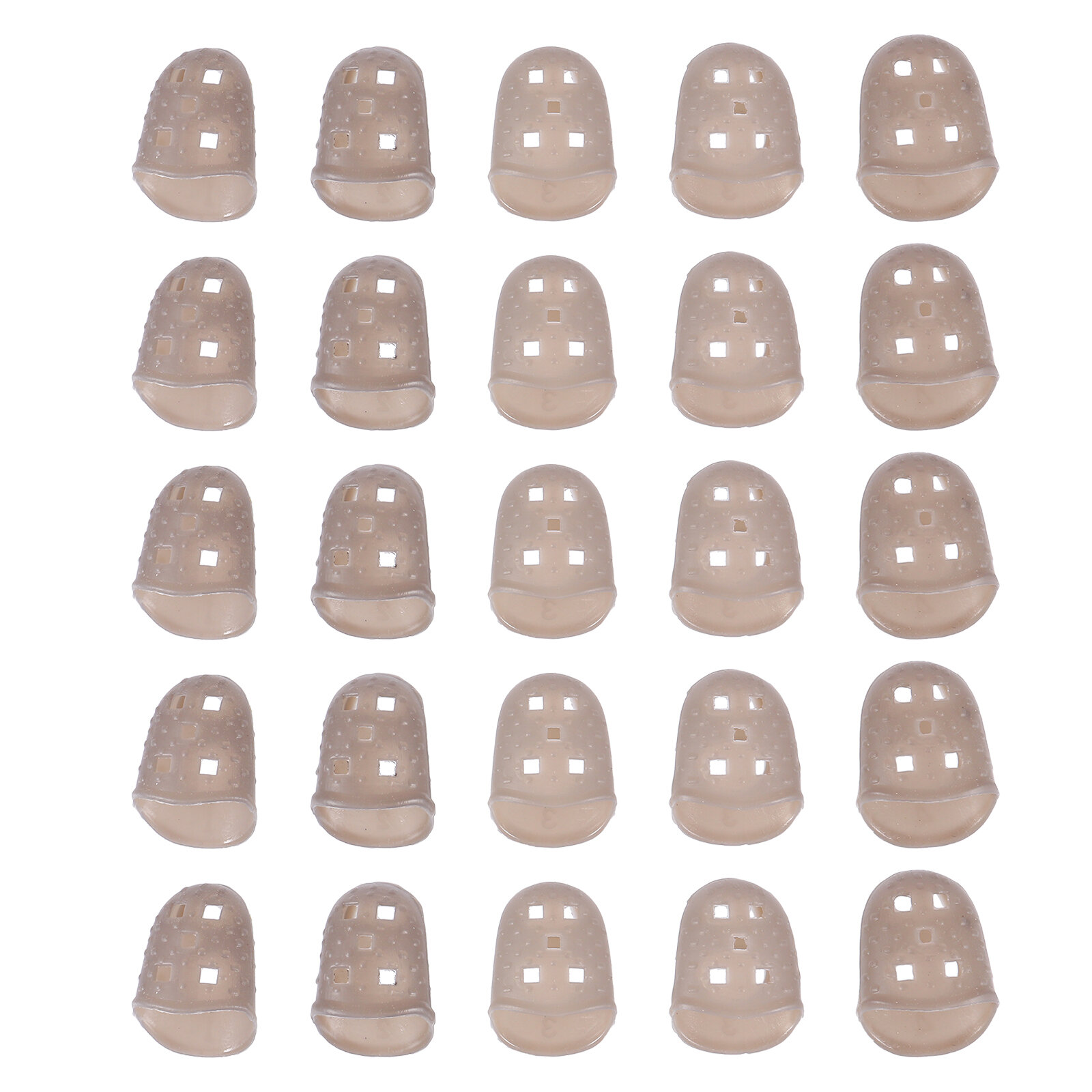 Защитные накладки на пальцы для гитары (силиконовые накладки, серые, модель 12334, картонная упаковка) 5 комплектов/25 шт.