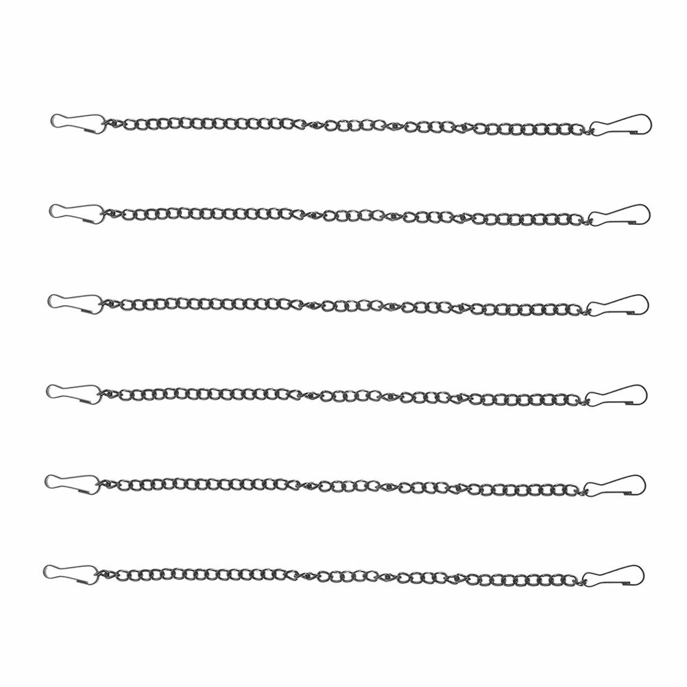 Черная цепочка с биркой, металлическая цепочка, табличка на дверь отдела, рекламная вывеска, цепочка для подвешивания плаката, металлическая цепочка, цепочка с пуговицами, тонкая цепочка (черная застежка, нить толщиной 1,2 мм, длина 20 см), 6 штук.