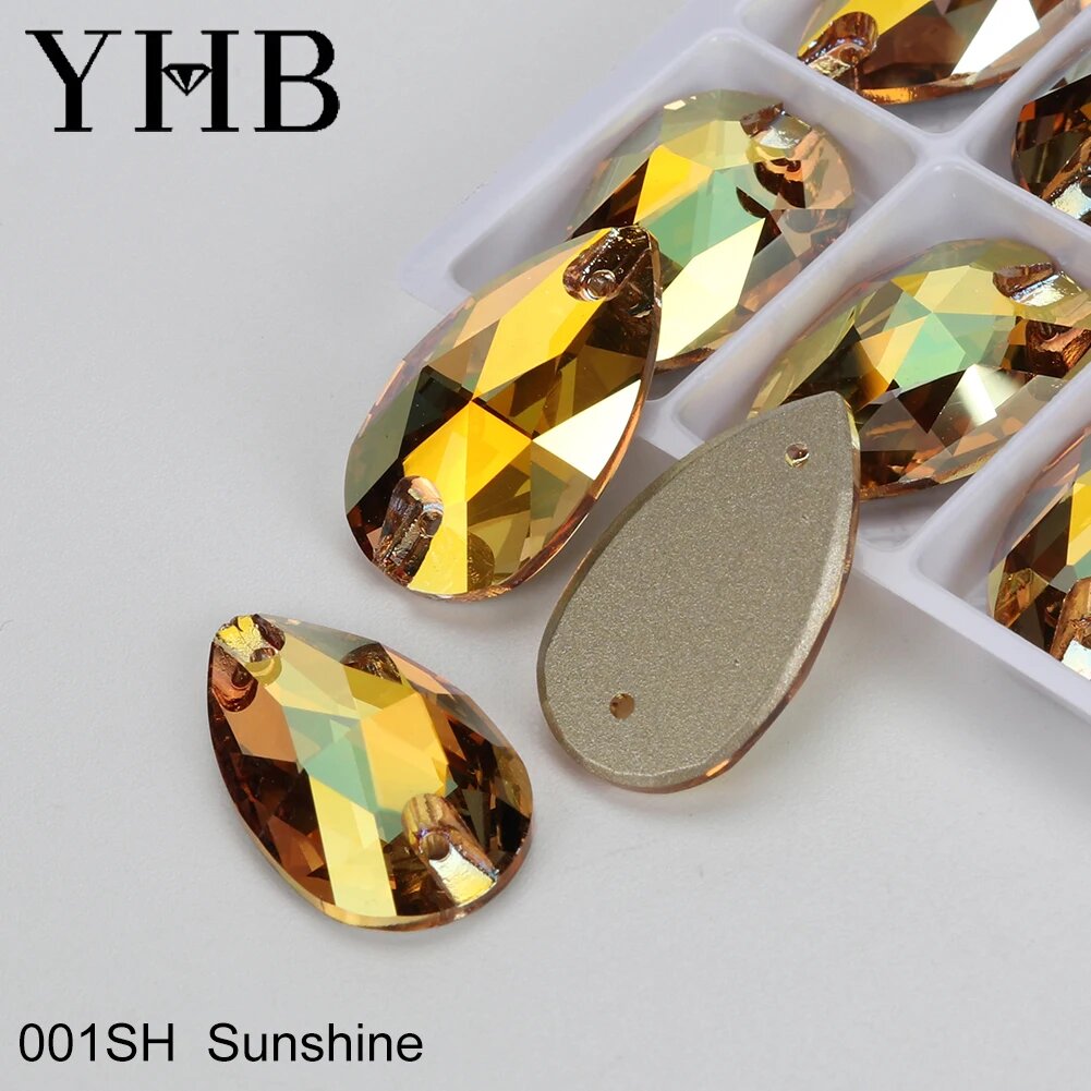Стразы YHB Sunshine 13mm 22mm, 24шт