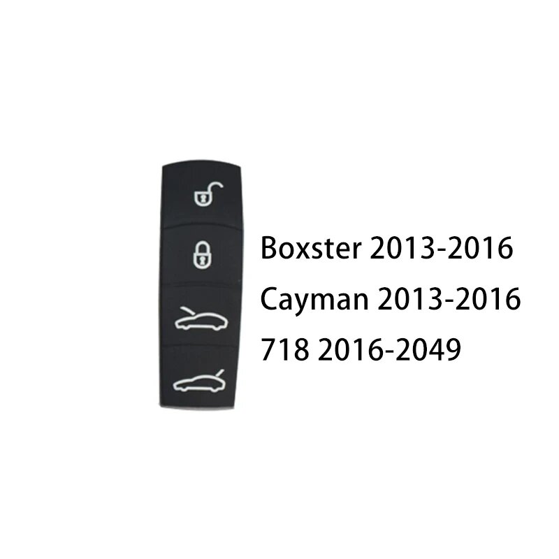 Корпус ключа 3-кнопочный пульт дистанционного управления, резиновая накладка для Porsche 9ya Cayenne 971 Panamera, сменная резиновая кнопка, автомобильный пульт дистанционного ключа