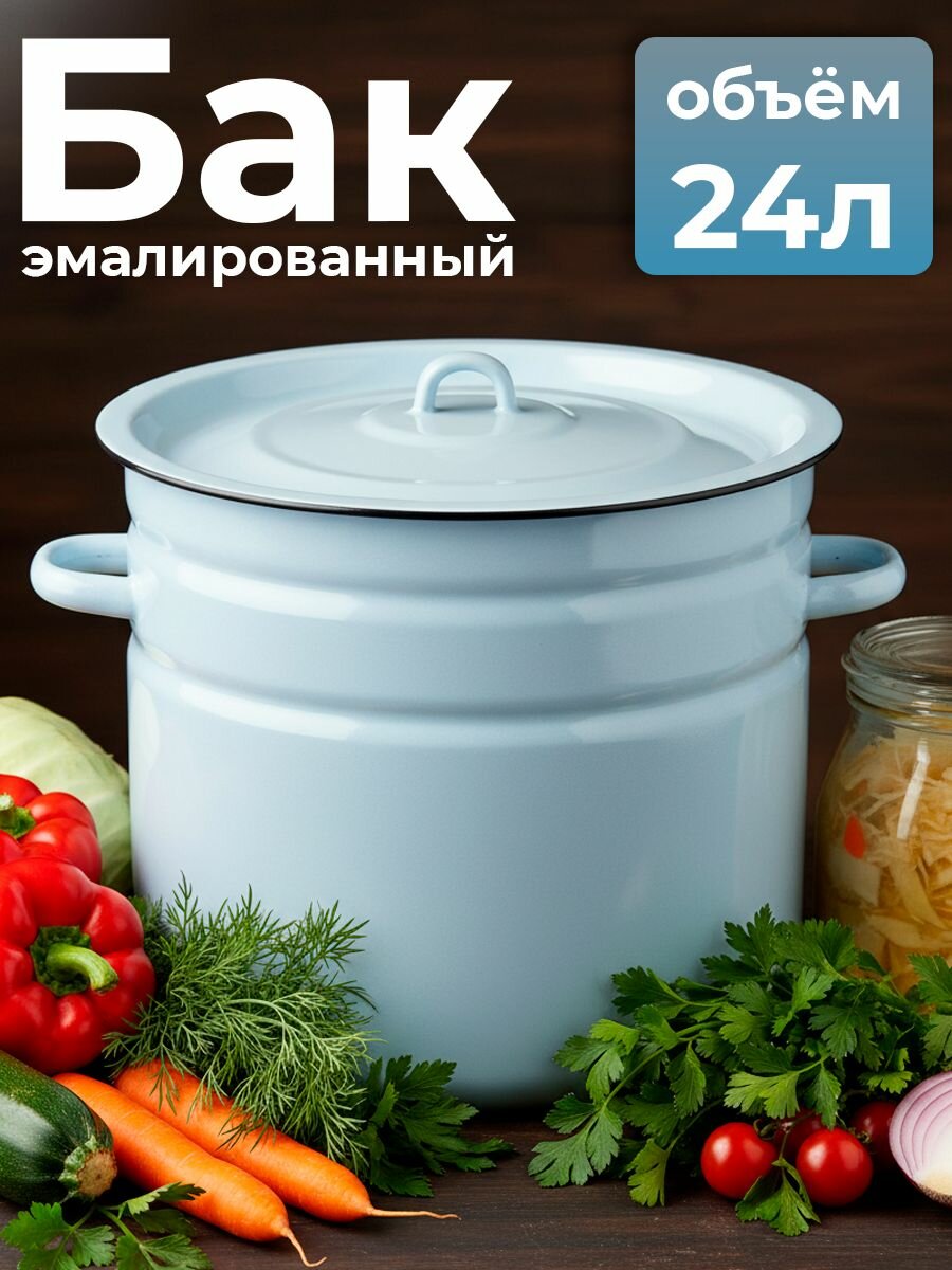 Бак эмалированный 24л (20-2828) без рис.