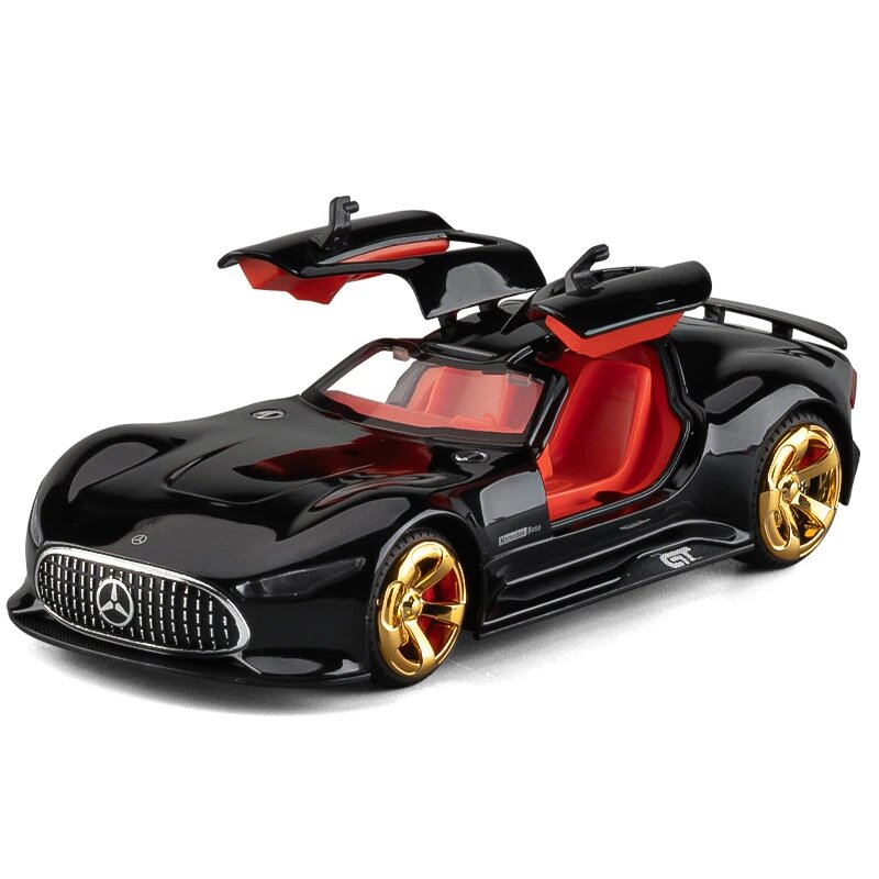 1:32 Benz AMG VISION GT Super Concept спортивный автомобиль из сплава, литая под давлением модель автомобиля, высокая имитация детской игрушечной машины со звуком и светом