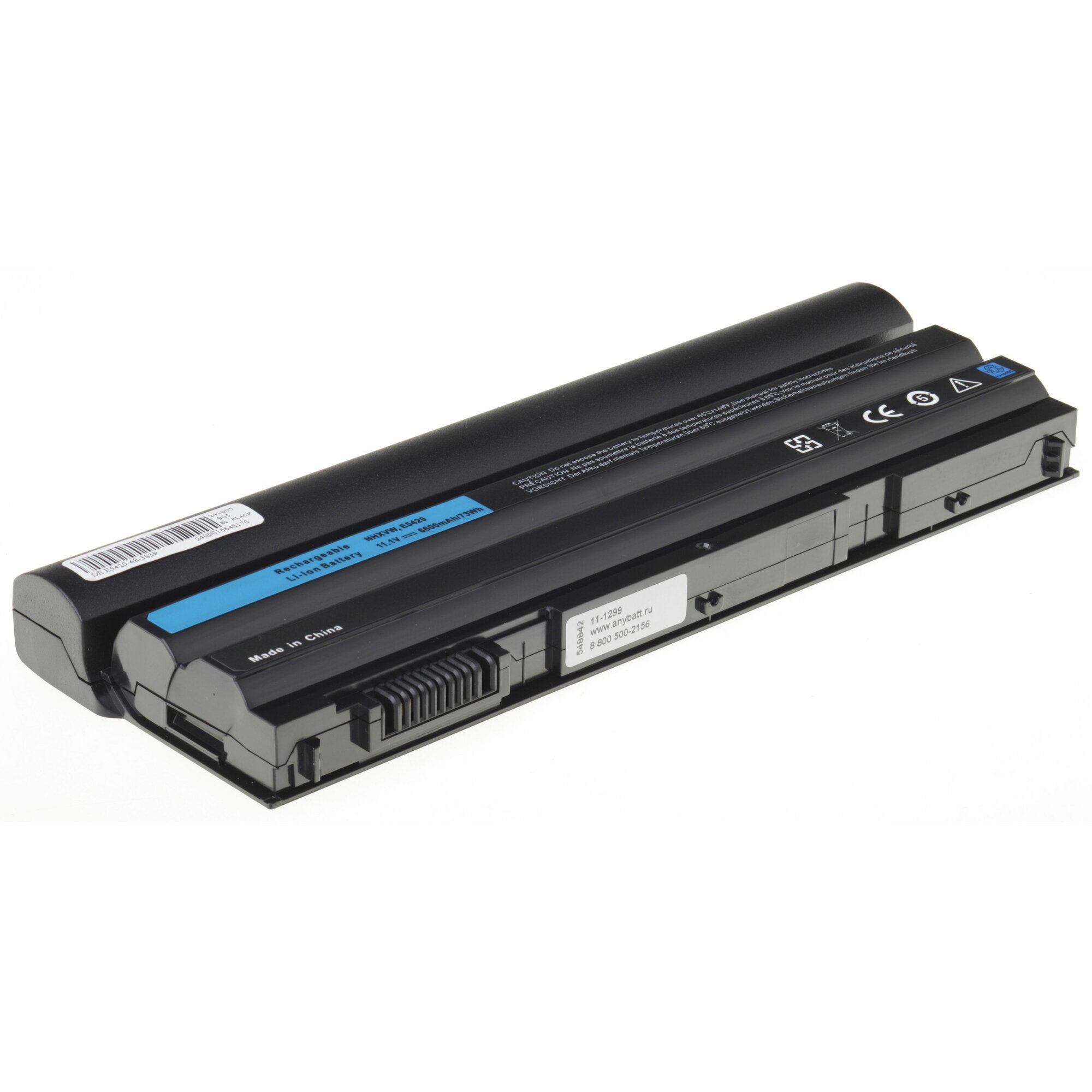 Аккумулятор AnyBatt 6600mAh для ноутбуков Dell Inspiron 5520, Latitude E6420, E6540