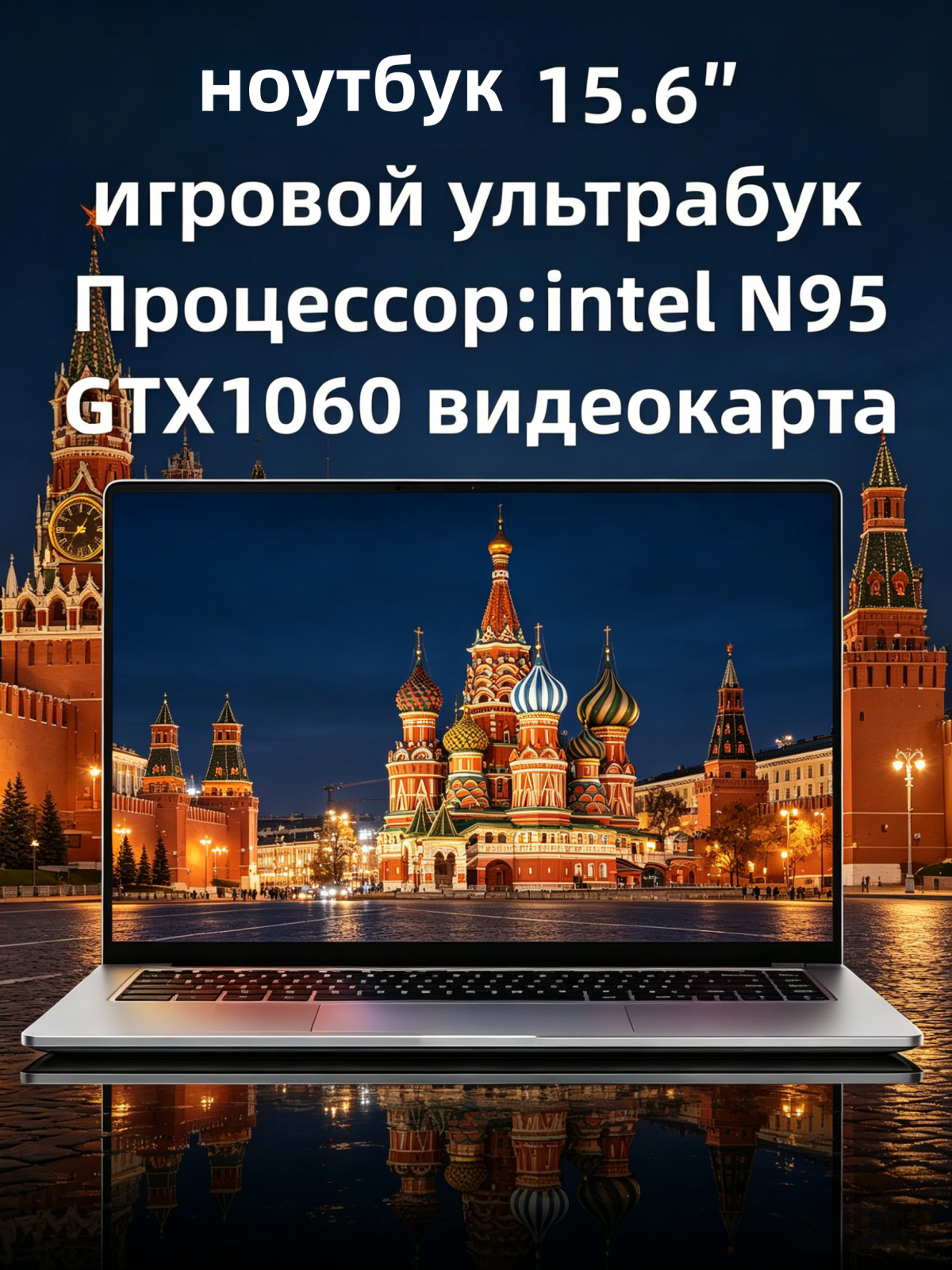 15.6" intel N95 gtx1060 видеокарта Премиальный игровой ноутбук для работы и учебы ноутбуки noutbuk ультрабук Windows11