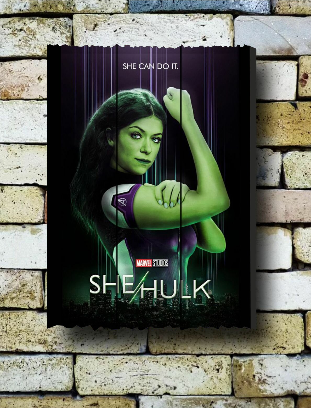 Картина на досках женщина халк 2 Shi Hulk
