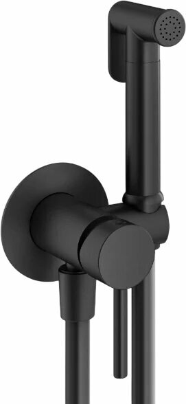 Гигиенический душ Plumberia Selection Ixo XO2000NO со смесителем, черный, матовый, латунь, рычажный, смеситель для биде