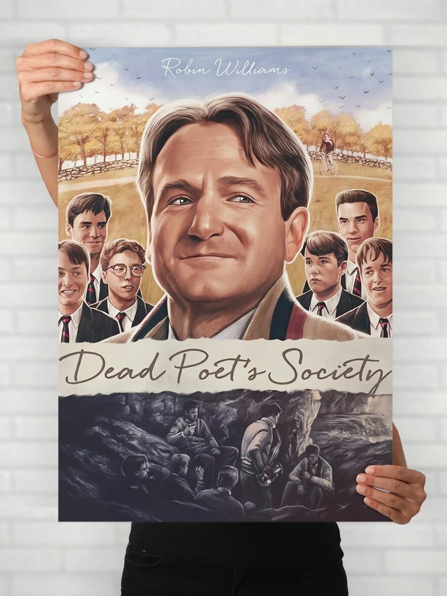 Плакат на стену для интерьера Общество мертвых поэтов (Dead Poets Society - Общее 6) - Постер по фильму кино формата А1 (60x84 см)
