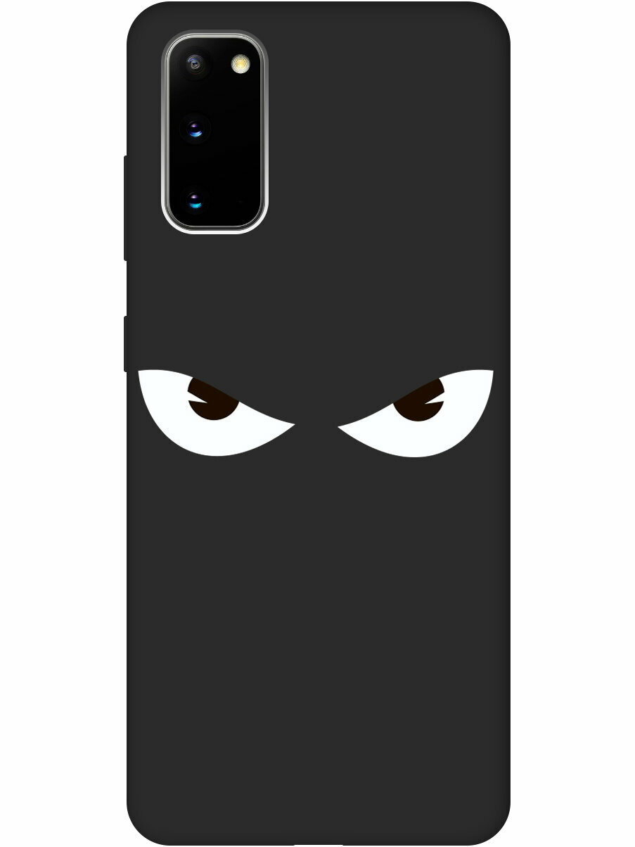 Чехол - накладка Soft Sense для Samsung Galaxy S20 с 3D принтом "Angry" черный