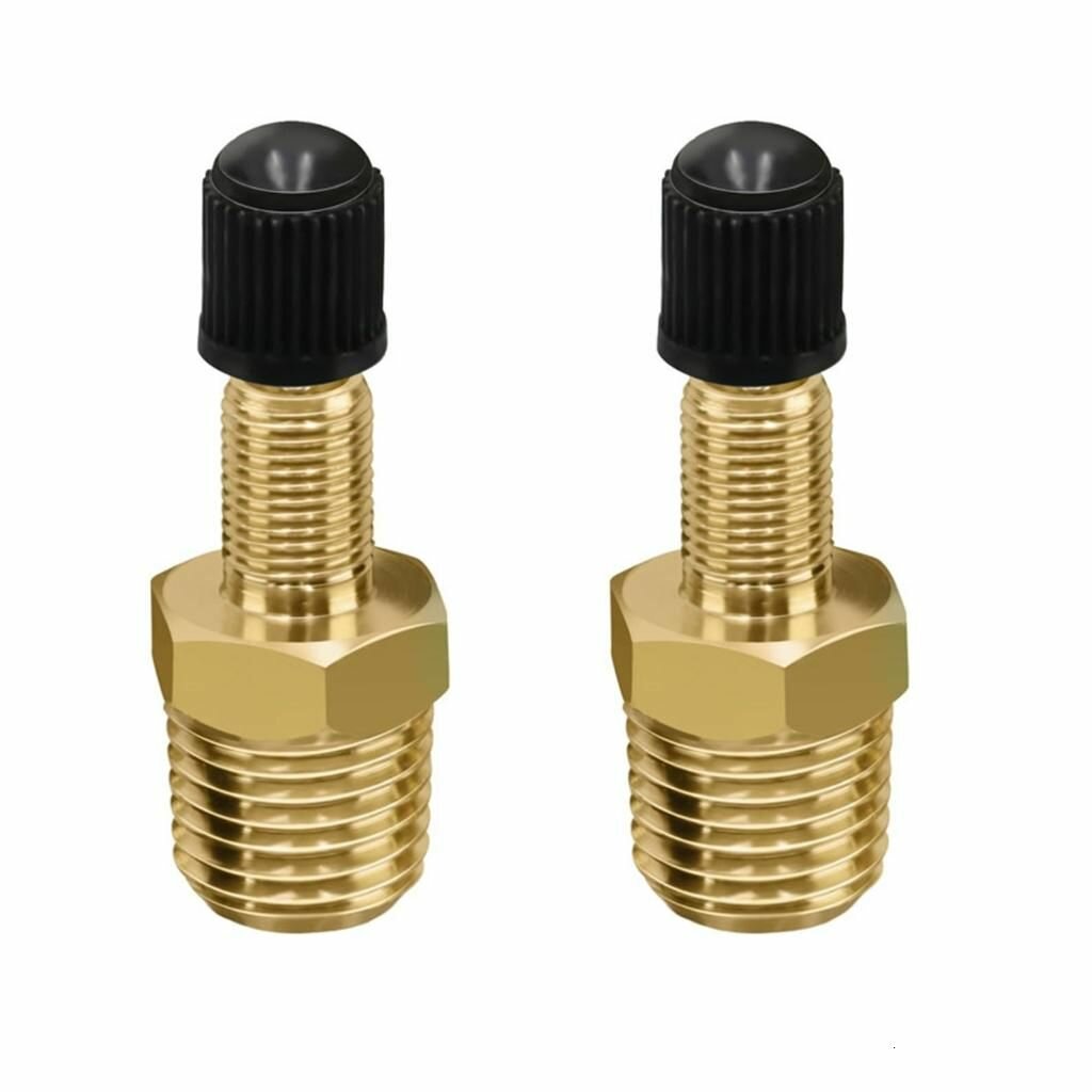 Латунный адаптер клапана 1/4" NPT для накачки шин и подключения пневмоинструмента, для компрессора, комплект 2 шт