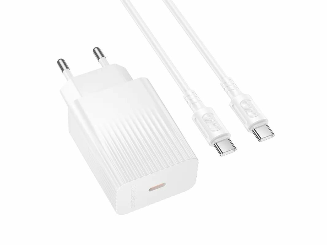 Зарядка СЗУ Type-C BOROFONE BAS73A Source 4A PD20W кабель Type-C белый