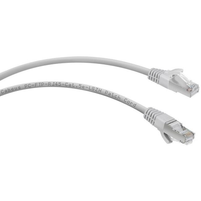 PC-FTP-RJ45-Cat.5e-0.3m-LSZH Кабель патч-корд F/UTP 5e кат. 0,3м Cabeus экранированный, серый