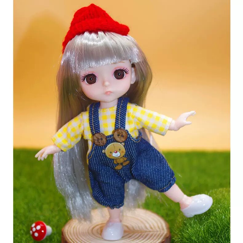 Кукла Little Fairy Qi 17cm для переодевания, милая кукла-принцесса, подарок на день рождения для девочки Е Луоли ding