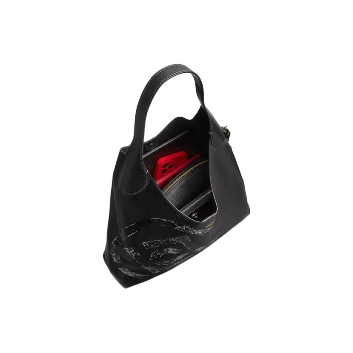 Сумка Coach Brooklyn, фактура матовая, black — фото 1