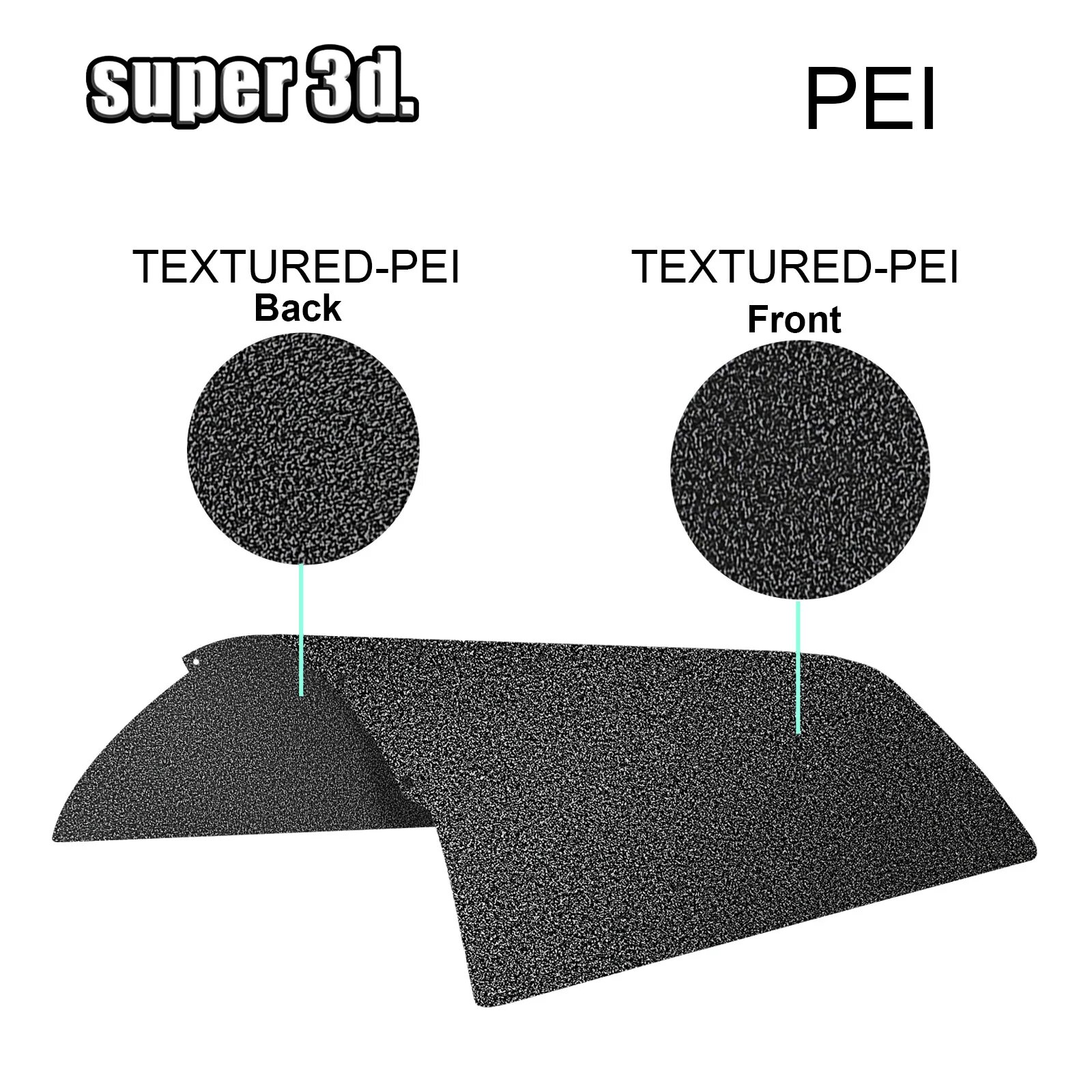 Пластина для 3D-принтера Super3D PEI текстурированная, черная