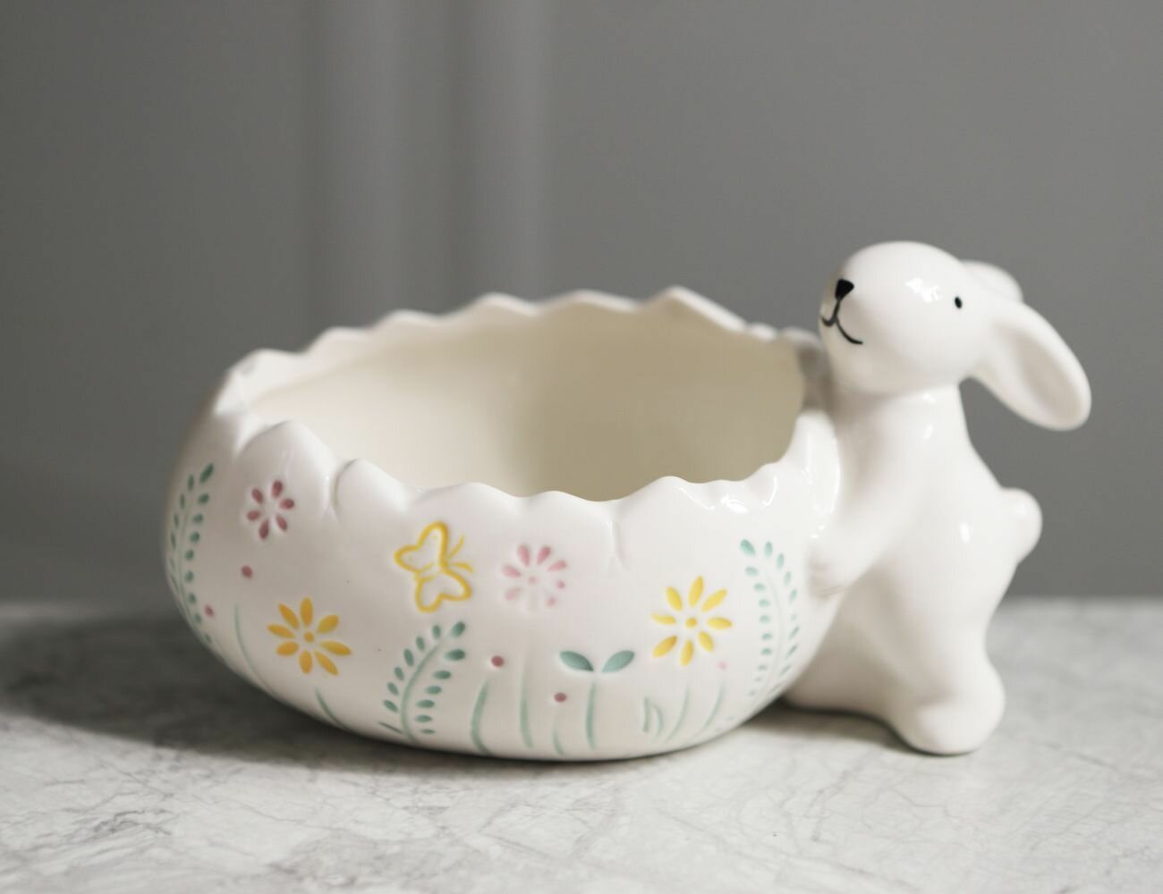 Конфетница зайчик угощает, керамика, 17х9 см, XPA23001381