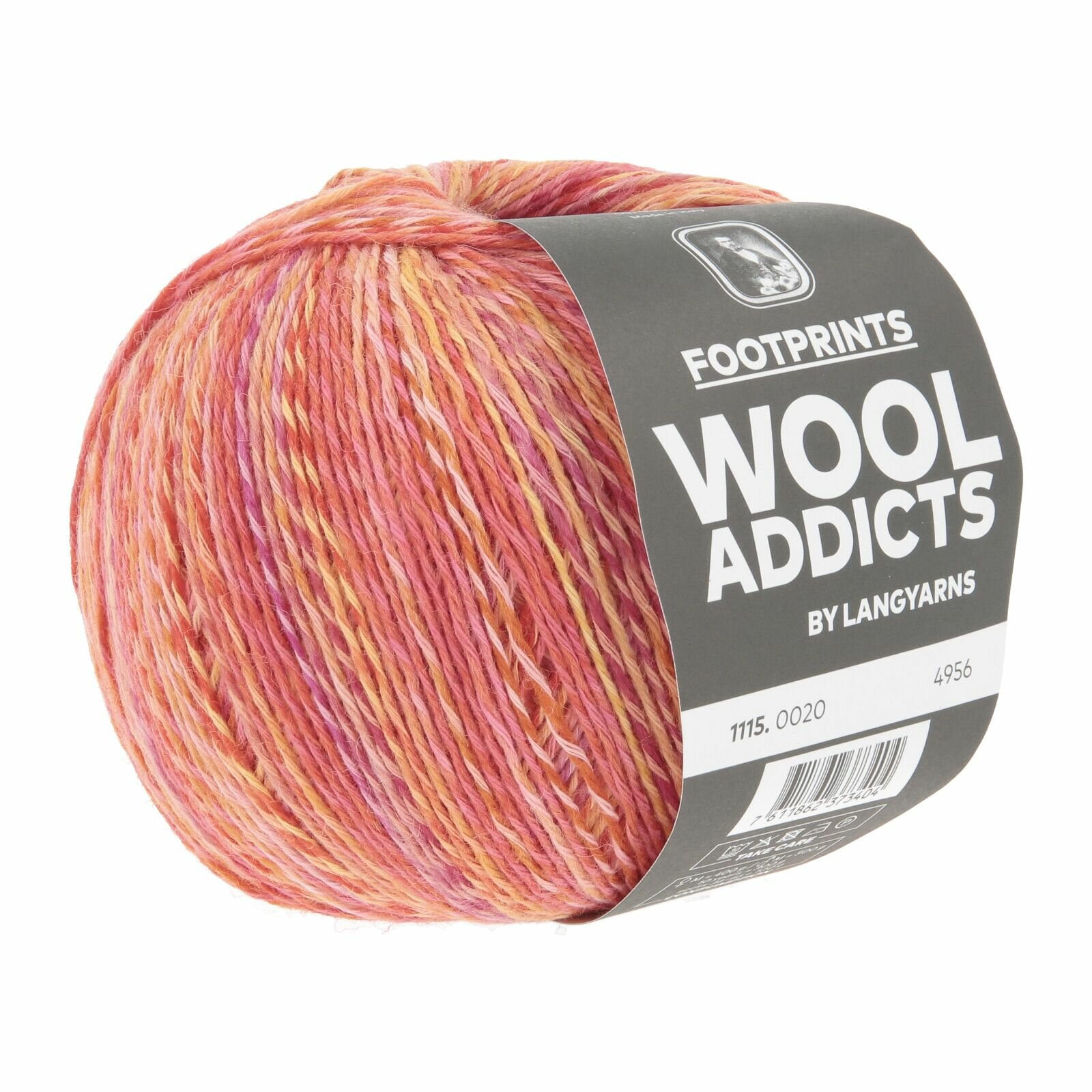 Носочная пряжа Lang Yarns Footprints (1115.0020) 1 моток 100 г/400 м