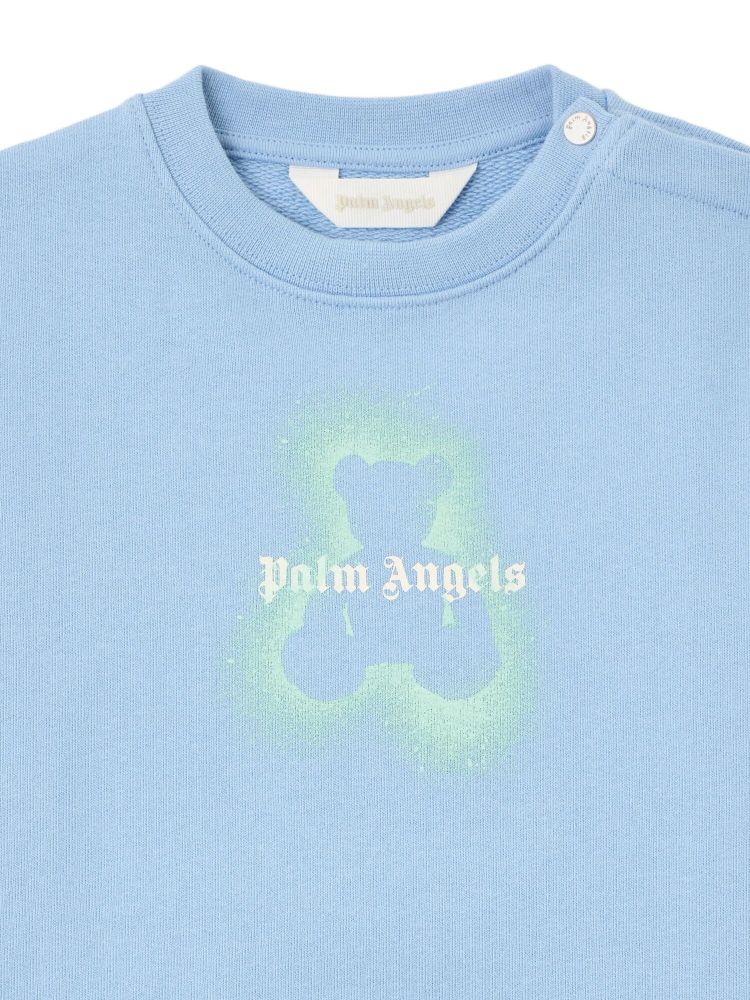 Свитер Palm Angels Spray Bear, размер 86, синий — фото 1