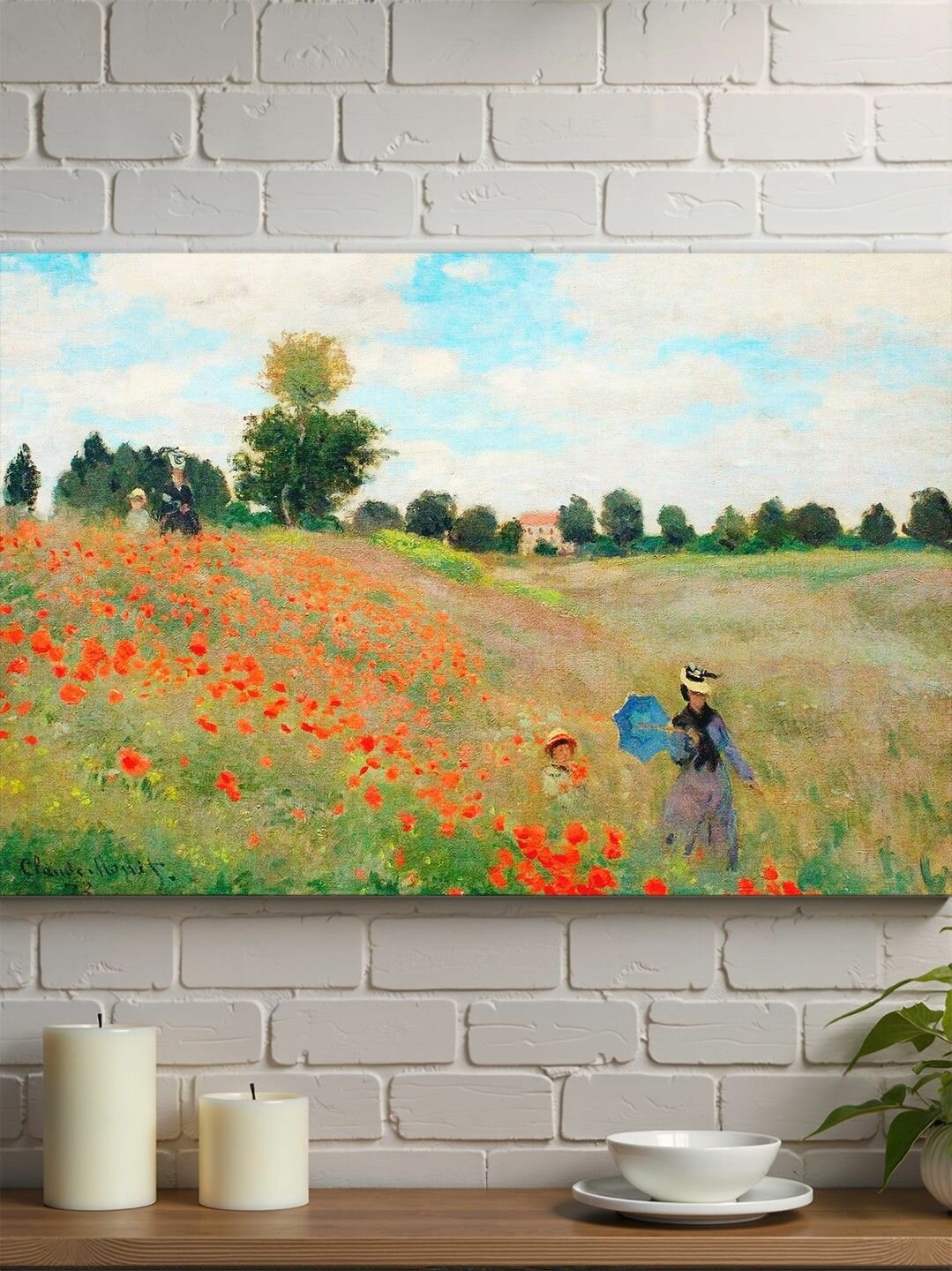 "Клод Моне Маки возле Аржантея" - картина на холсте, 80x50 см.