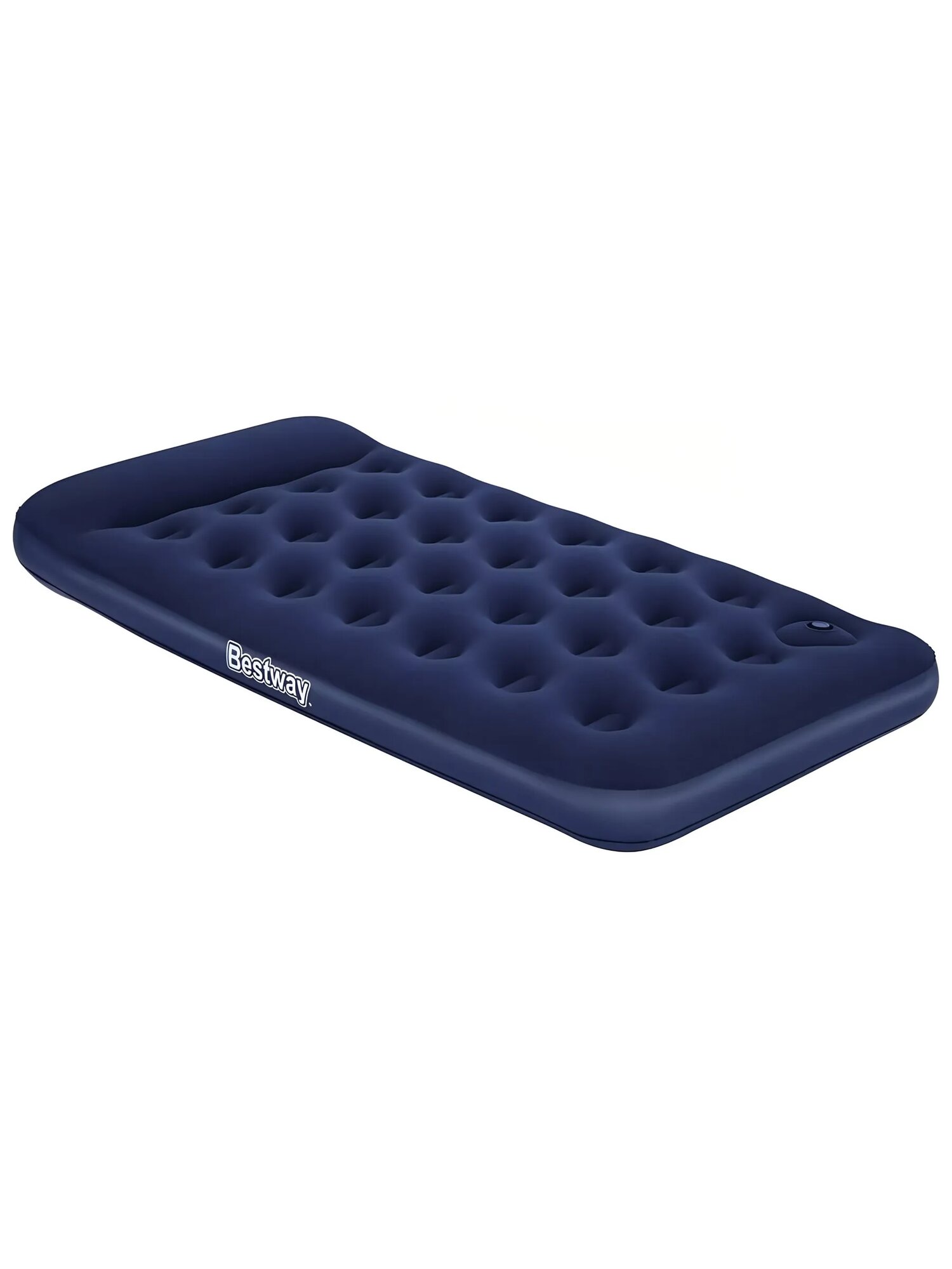 Надувной матрас Bestway Easy Inflate Flocked Air Bed 67224 синий, односпальный, выдерживает 150 кг