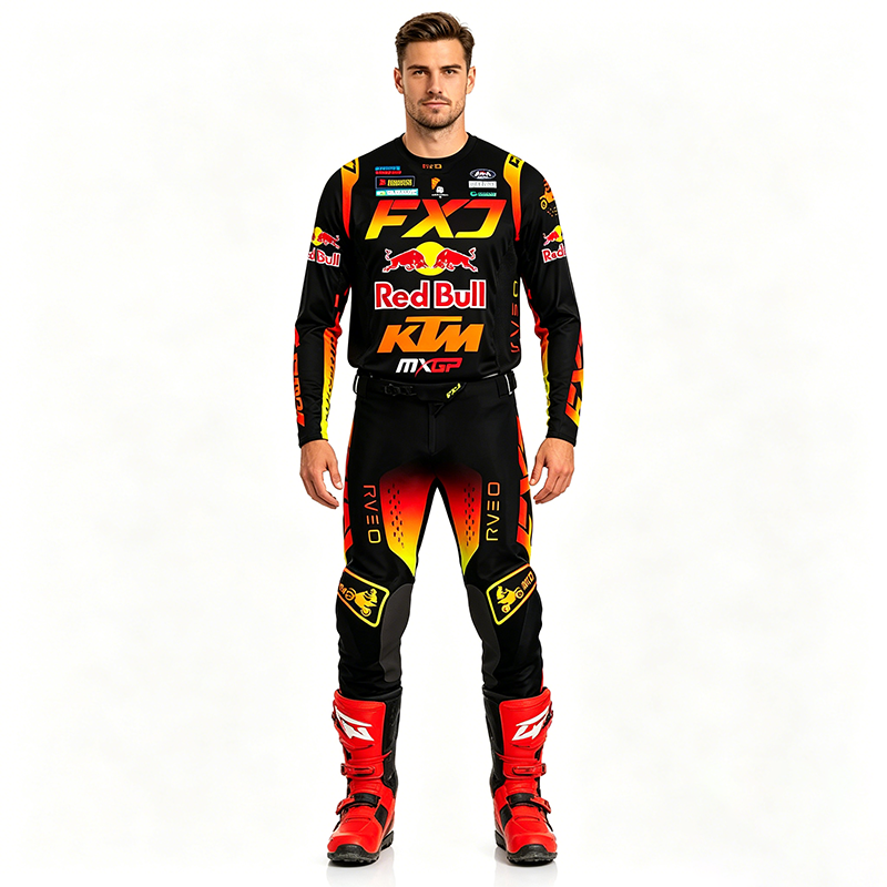 FXJ Red Bull Мотокостюм Мужской, Женский (Джерси +Штаны) MX