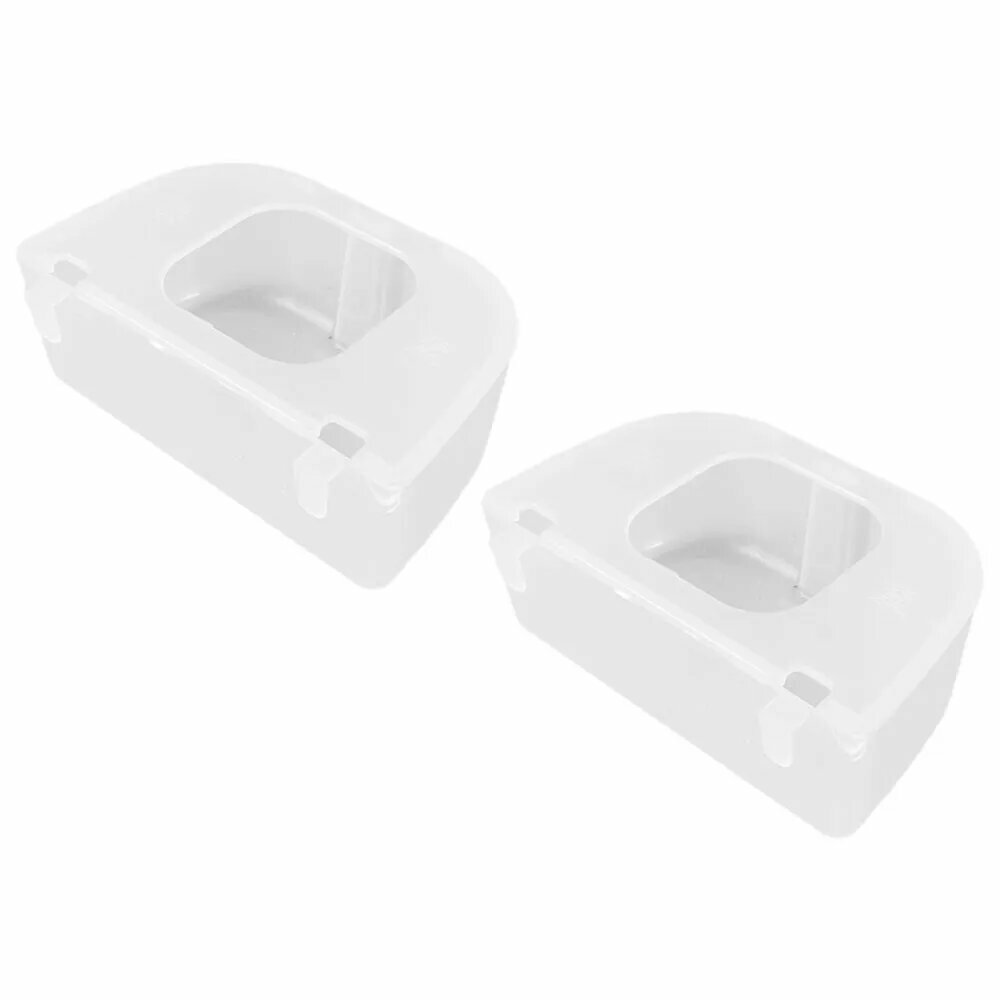 2 Штуки Кормушки для Птиц, Прозрачный Пластик, Для Клеток