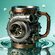 Кружка в виде турбины BorgWarner металлическая кружка для автолюбителей оригинал...