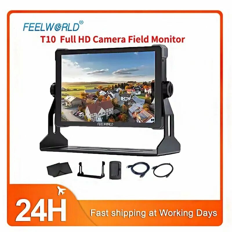 FEELWORLD T10 монитор камеры IPS 4K HDMI сенсорный экран монитор поля 500nit 1920 * 1200 3D LUT монитор для DSLR камеры
