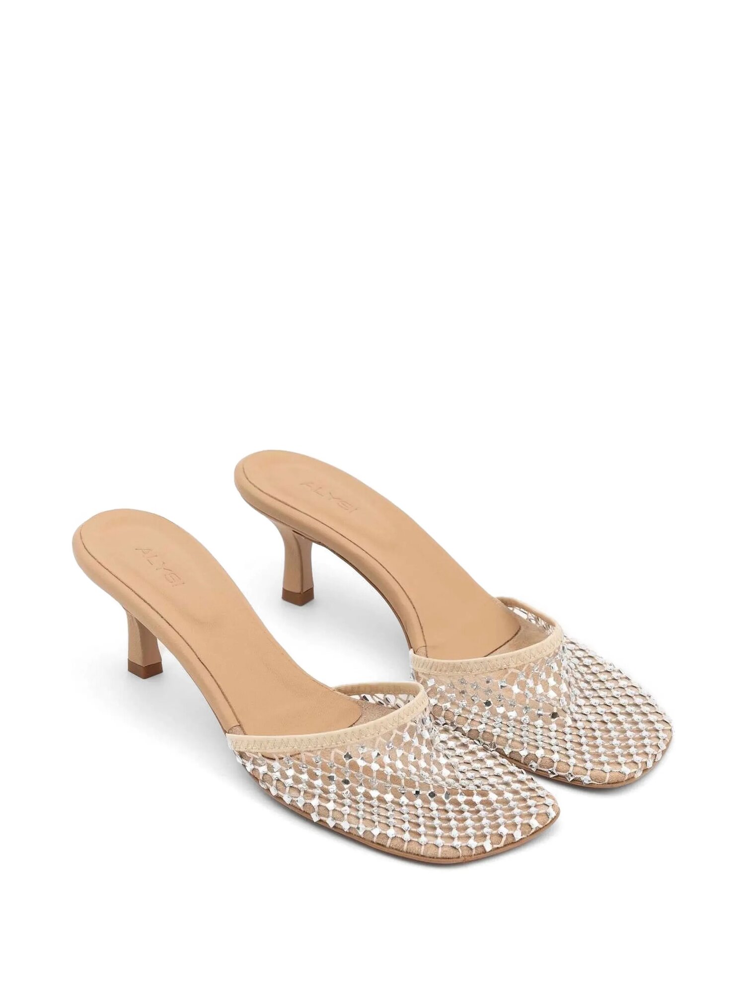 Мюли Alysi Crystal-embellished mesh mules, размер 37, разноцветный — фото 1