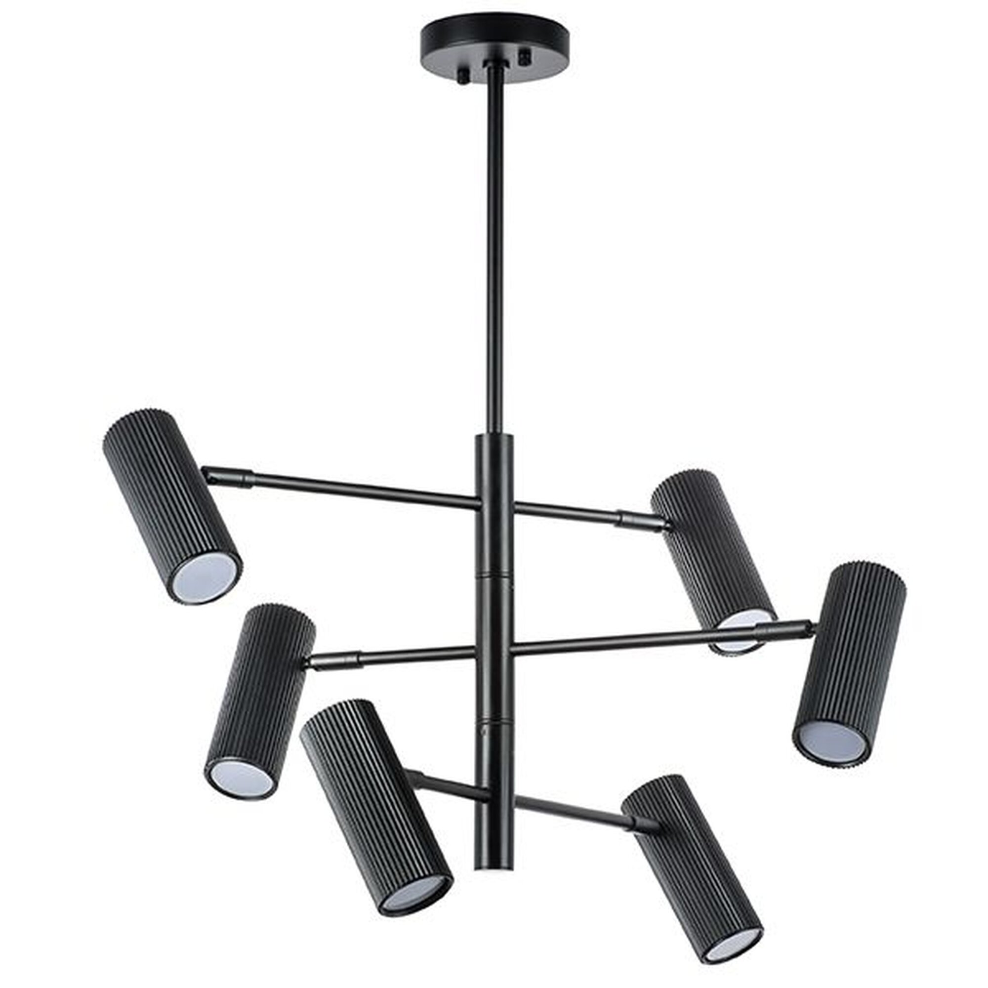 Люстра ROMA, 6х28W, GU10 (led), IP20, цвет MATT BLACK, арт. 718267