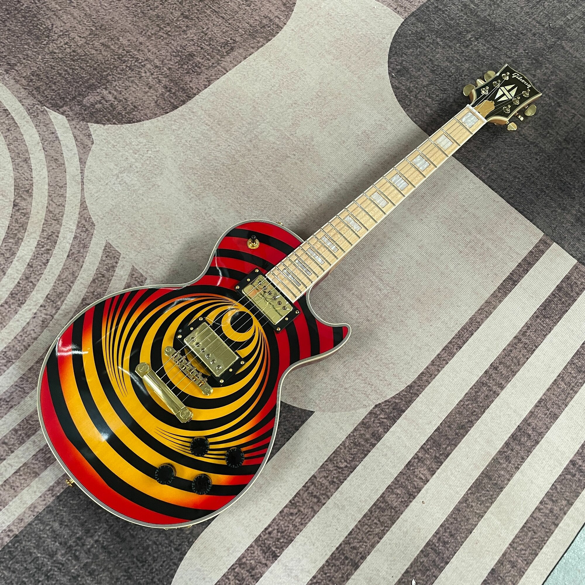 Электрогитара LP ZAKK, прозрачный красный, золото, красное дерево, кленовый гриф