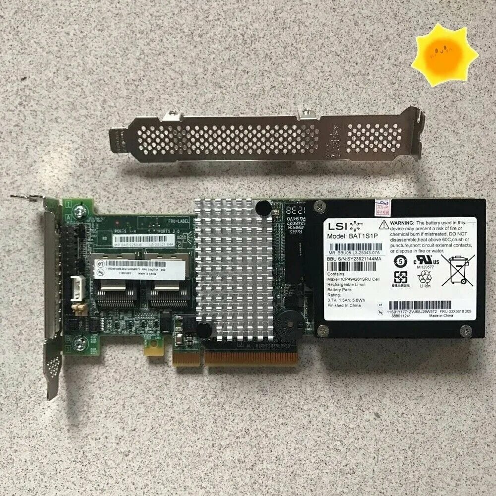 LSI MegaRAID SAS / SATA 9260-8i 8-PORT + батарея Рейдовая карта LSI bbu08